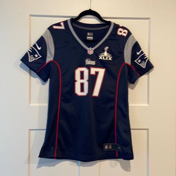Nike | Tops | Nfl Nike On The Field Patriot 87 Gronkowski Super Bowl ...
